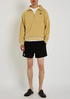 BODE Croquet Ground Striped Terry-cotton Sweatshirt