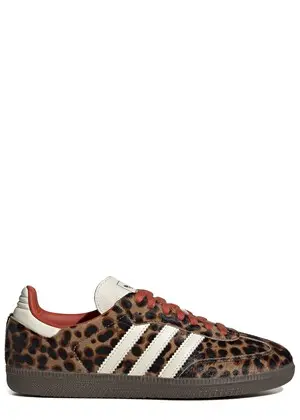 Adidas Samba Og Leopard Print Pony Hair Sneakers