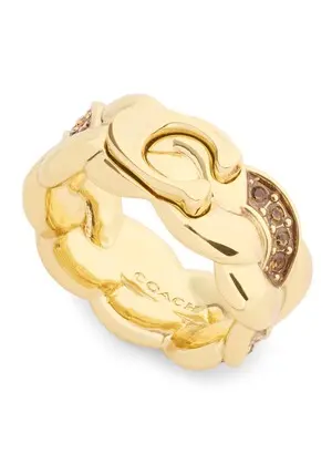 COACH Braided Detail Ring With Signature 'c' Logo