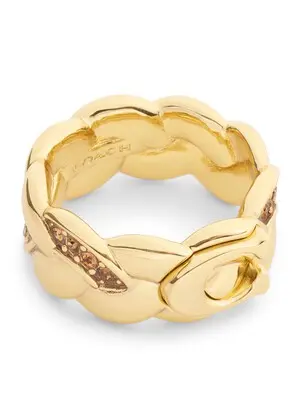 COACH Braided Detail Ring With Signature 'c' Logo