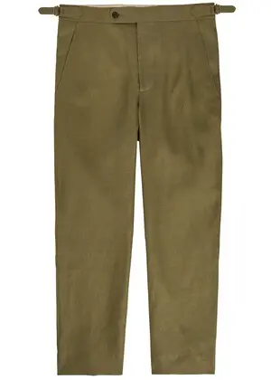 BODE Straight-leg Linen Trousers
