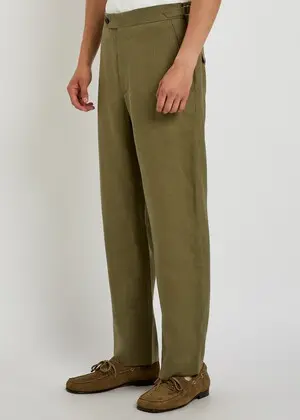 BODE Straight-leg Linen Trousers