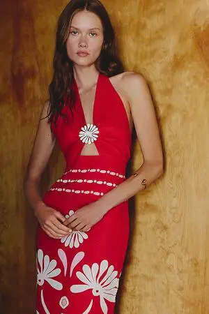 CALA DE LA CRUZ Orly Len Midi Dress