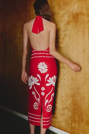 CALA DE LA CRUZ Orly Len Midi Dress