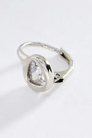 Anthropologie Bezel Gemstone French Hook Earrgs
