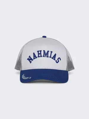 NAHMIAS Summerland Brim Trucker Hat White And - Blue