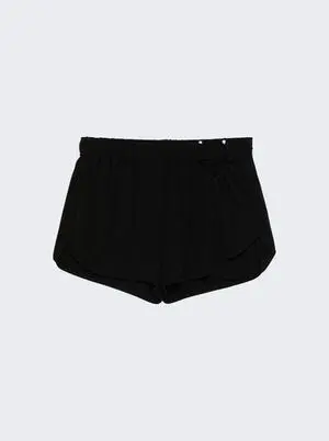 Christopher Esber Ruched Crescent Jersey Boxer Short - Black