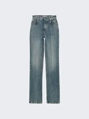 Balenciaga High Waist Slim Jeans Dirty Vintage - Blue