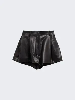 Balenciaga Smooth Light Leather Shorts