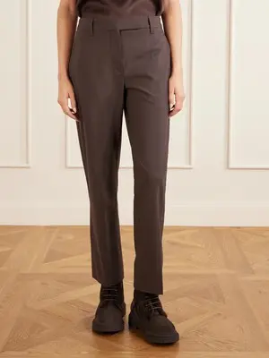 Brunello Cucinelli Tapered Wool-blend Tailored Pants