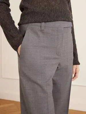 Brunello Cucinelli Tapered Wool-blend Straight-leg Pants