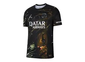 JORDAN X Paris Saintgermain Night Edition Drifit Adv Match 202526 Paris 75 Labubu Print Jersey - Black
