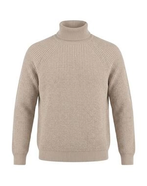 Alpha Studio Turtleneck Wool Cashmere Sweater - Sand