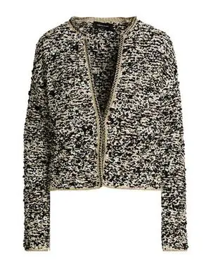 Fabiana Filippi Cardigan Size Synthetic Fibers, Bamboo, Cotton, Viscose, Metal - Black