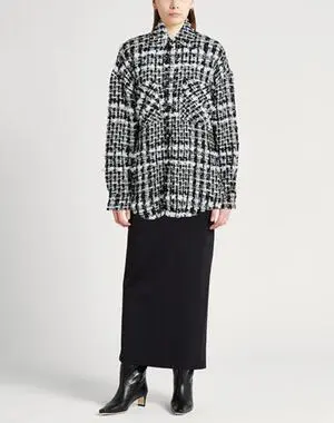 Faith Connexion Oversized Tweed Shirt With Metallic Accents