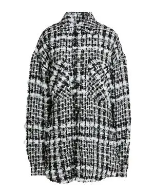 Faith Connexion Oversized Tweed Shirt With Metallic Accents