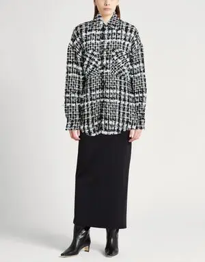 Faith Connexion Oversized Tweed Shirt With Metallic Accents