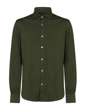 Paul & Shark Man Shirt Midnight Blue Size 16 Cotton, Elastane Green