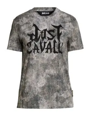 Just Cavalli Multicolor Crystal Logo T-shirt