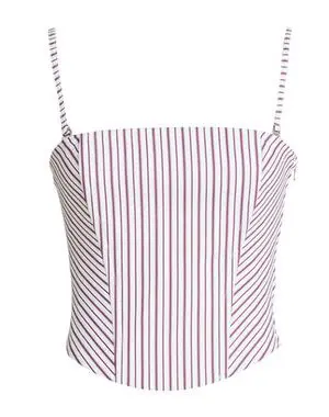 Patrizia Pepe Top Burgundy Size Cotton, Polyamide, Elastane - Red