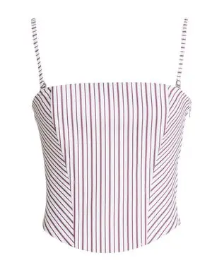 Patrizia Pepe Top Burgundy Size Cotton, Polyamide, Elastane