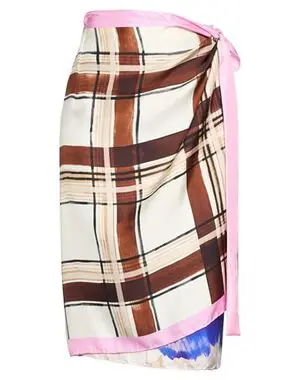 Dries Van Noten Midi Skirt Size Silk - Blue