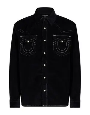 True Religion Jacket Chocolate Size Cotton, Elastane - Black