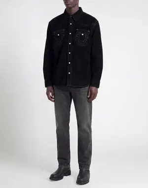 True Religion Jacket Chocolate Size Cotton, Elastane - Black