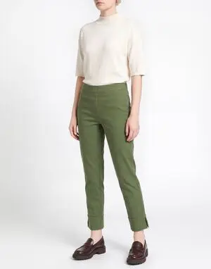 120% Lino Linen, Cotton, And Elastane Tapered Cropped Pants