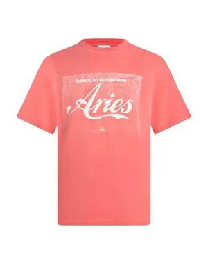 Aries T-shirt Coral Size Cotton - Red