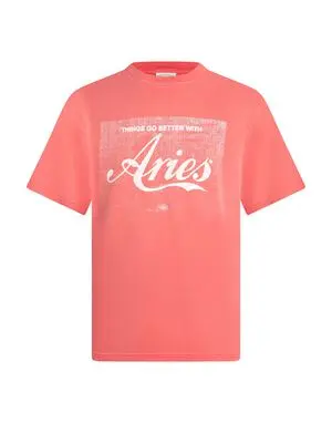 Aries T-shirt Coral Size Cotton