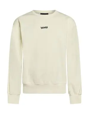 DISCLAIMER Cotton French Terry Crewneck Sweatshirt With Print - Cream