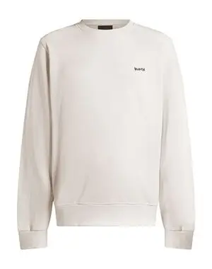 DISCLAIMER Cotton French Terry Sweatshirt With Logo - Cream