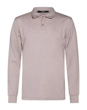 TAKESHY KUROSAWA Polo Shirt Size Viscose, Polyester, Elastane - Light Brown