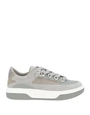 EMANUELLE VEE Leather And Textile Sneakers