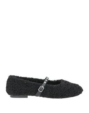 EMANUÉLLE VEE Ballet Flats Size Textile Fibers - Black