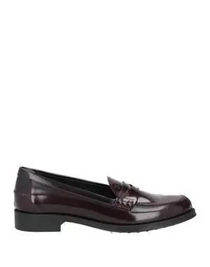 TOD'S Loafers Burgundy Size Leather - Red