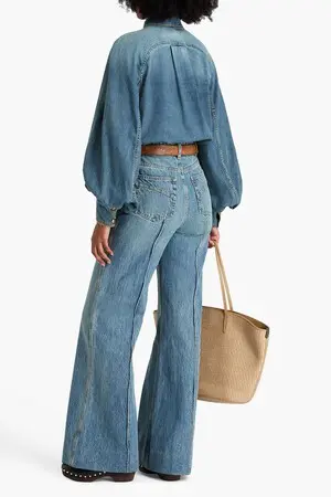 Zimmermann Pussybow Denim Shirt