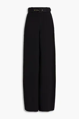 Zimmermann Chainembellished Crepe Wideleg Pants - Black