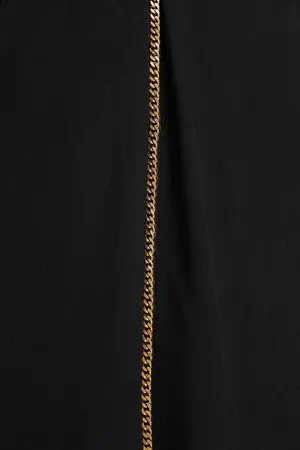 Zimmermann Chainembellished Crepe Wideleg Pants - Black
