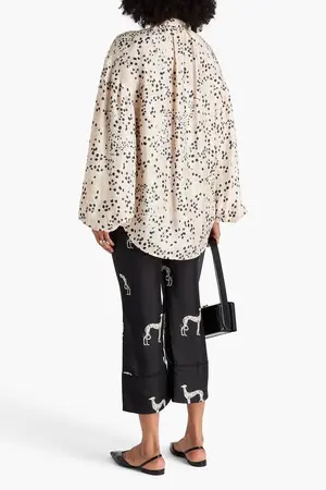 Zimmermann Pussybow Printed Silktwill Blouse