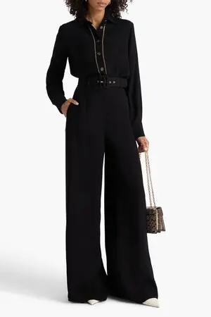 Zimmermann Chainembellished Crepe Shirt - Black
