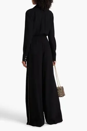Zimmermann Chainembellished Crepe Shirt - Black