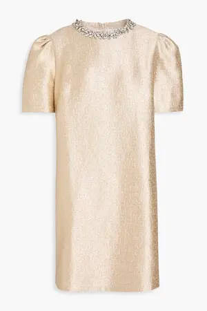Zimmermann Crystalembellished Metallic Jacquard Mini Dress