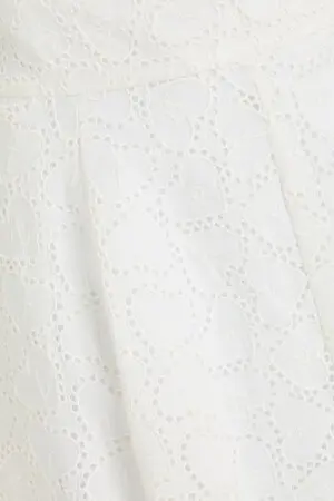 Zimmermann Broderie Anglaise Linen Midi Skirt