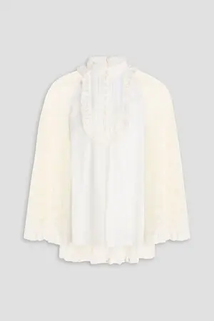Zimmermann Lacepaneled Ramie Tunic - Ivory
