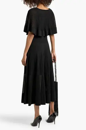 Zimmermann Capeeffect Ribbedknit Midi Dress