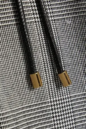 Zimmermann Belted Prince Of Wales Checked Wool-blend Wide-leg Pants
