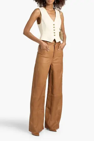 Zimmermann Leather Wideleg Pants