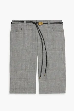 Zimmermann Prince Of Wales Checked Woolblend Shorts